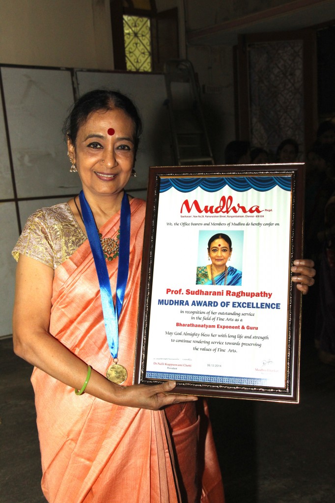 MYLAPORE TIMES - Special award for dance guru Sudharani Raghupathy
