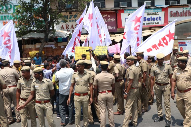 MYLAPORE TIMES - DYFI group stages anti-NEET protest at Luz Circle