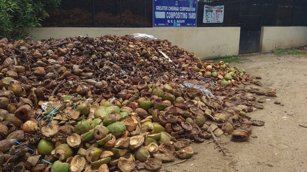 MYLAPORE TIMES - GCC uses recycled tender coconut waste from MRC Nagar ...