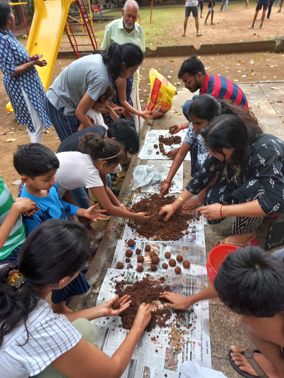 MYLAPORE TIMES - Residents of Aashiana apartments make seedballs. A ...